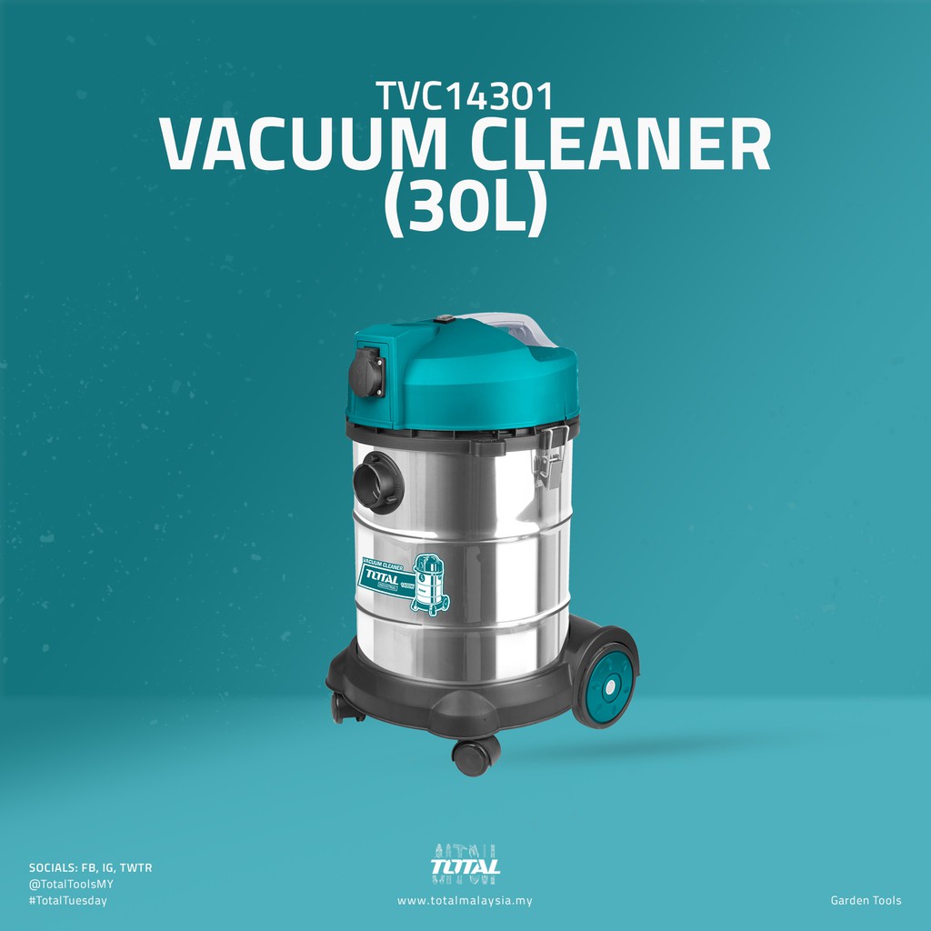 TOTAL Vacuum Cleaner (1400W), 30L Capacity - TVC14301 | Shopee Malaysia