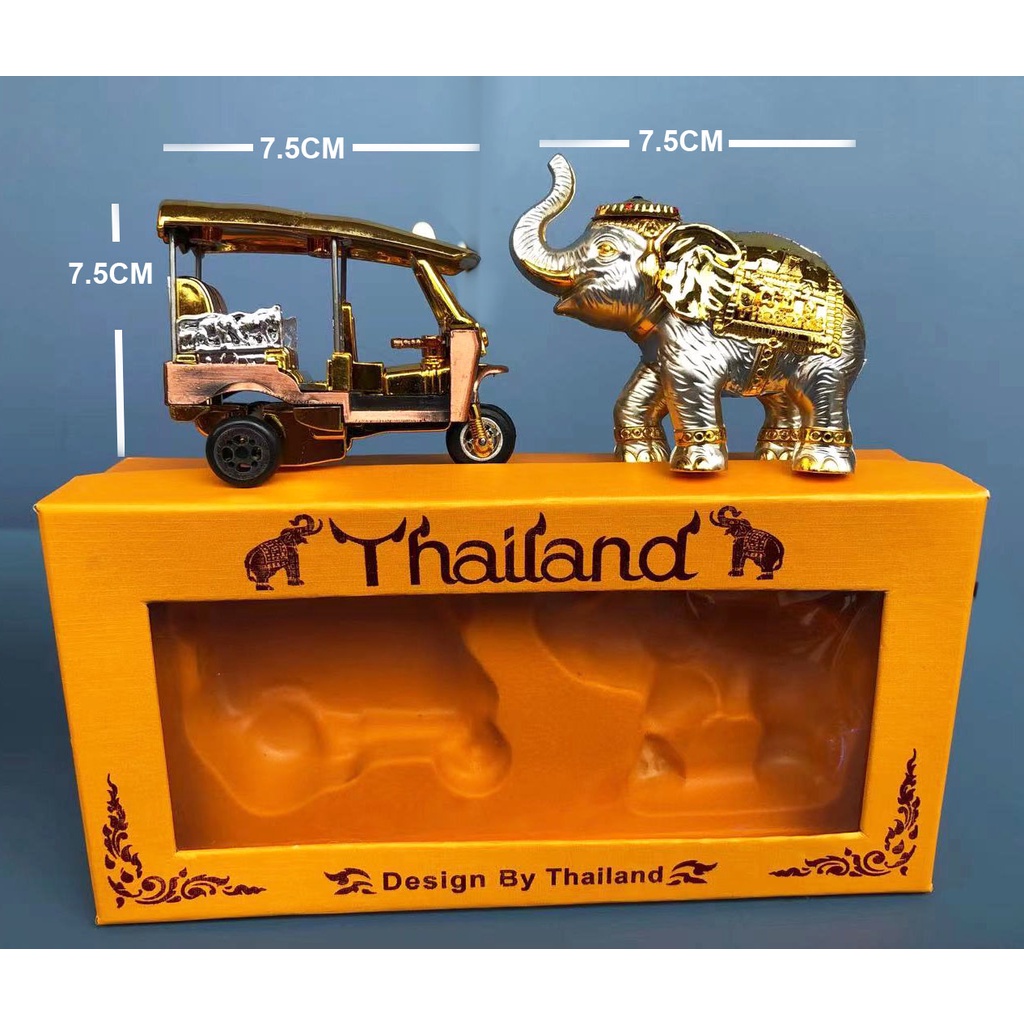 Thailand Bangkok Souvenir cute small elephant & mini tuk tuk souvenirs ...