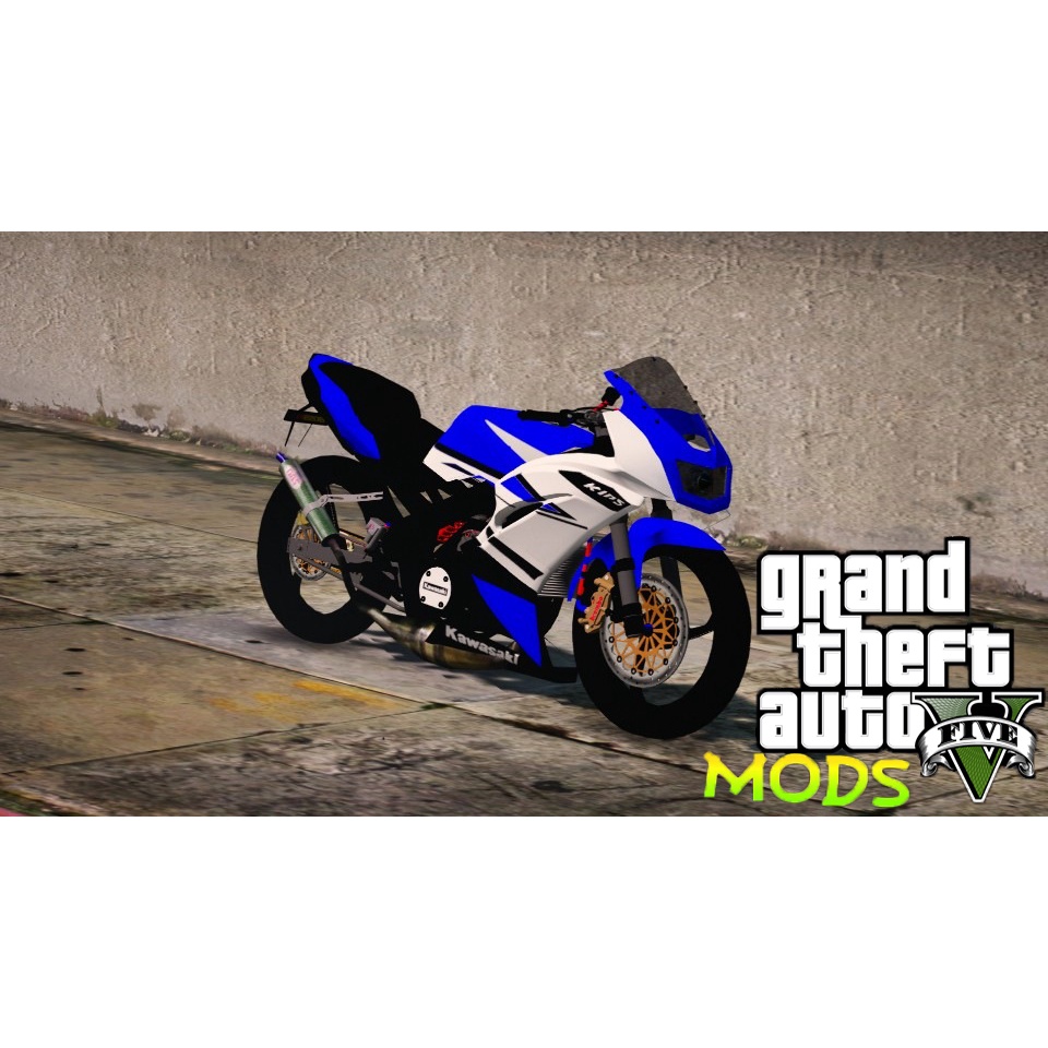 GTA V Mod Kawasaki RR 150 SetIndon Blue (AddOn/FiveM Ready/PC ONLY ...