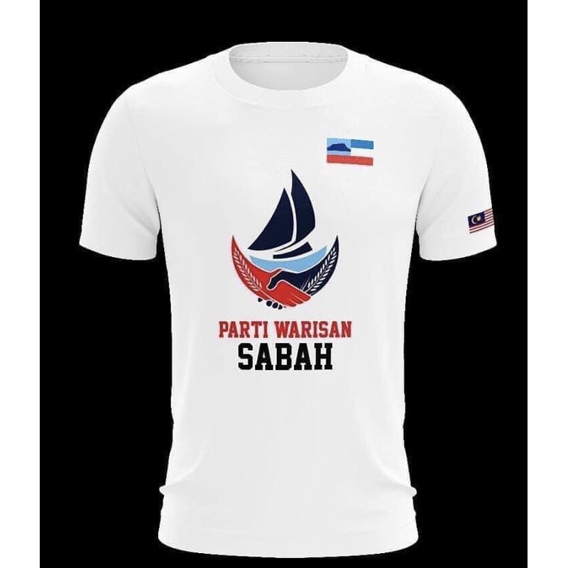 Baju Parti Politik Warisan Putih | Shopee Malaysia
