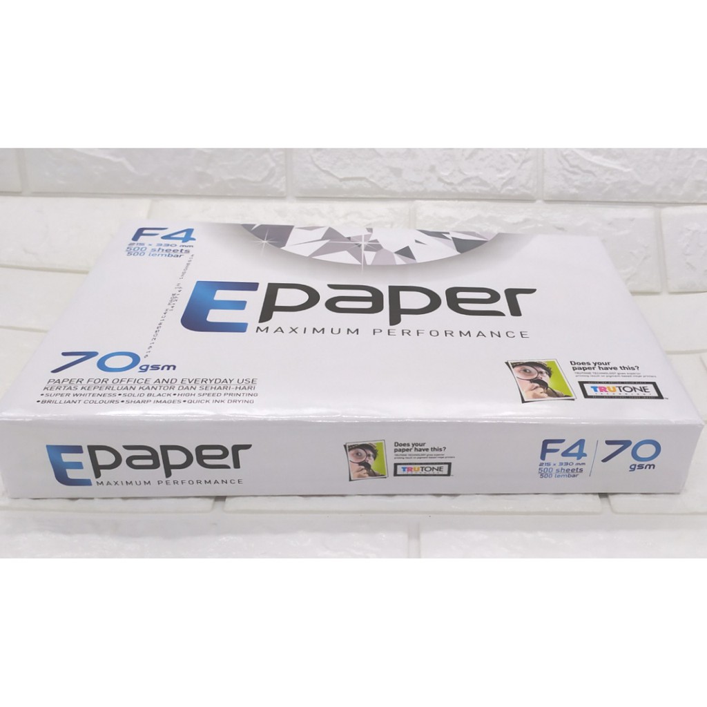 Hvs Epaper/E-Paper Size F4 Folio 70 Gsm Photocopy Print | Shopee Malaysia