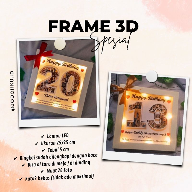3d LIGHT BOX Frame / Gift / Gift / LED | Shopee Malaysia