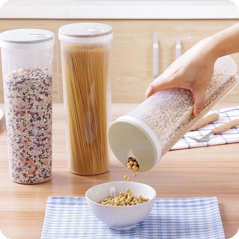 Spaghetti Plastic Noodles Container Food Storage Box and Locking Lids ...