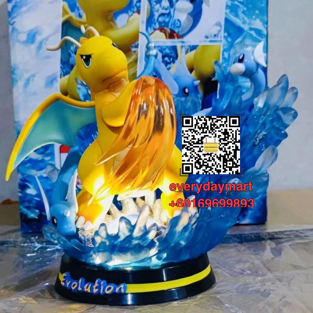 POKÉMON💥DRAGONITE EVOLUTION💥ACTION FIGURE TOYS STATUES🔥宝可梦快龙进化链🔥手办模型 ...