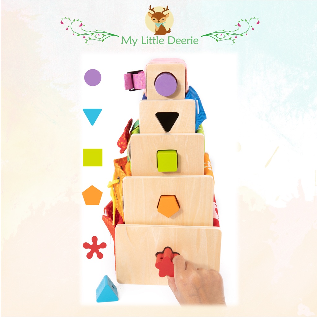 Wooden Nesting Box & Shape Sorter Stacker Montessori Children Kids Fine ...