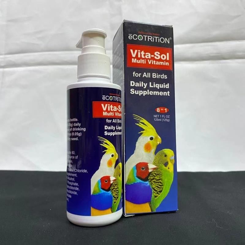 Vita Sol Daily Multivitamin Supplement 125ml BIRD SUPPLEMENT/ VITAMIN ...