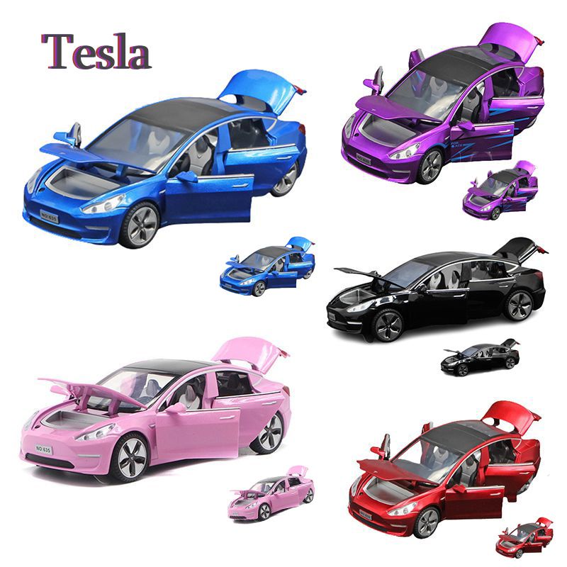 1:32 Tesla MODEL 3 Alloy Car Model Collection Diecast Vehicles Car Toys ...