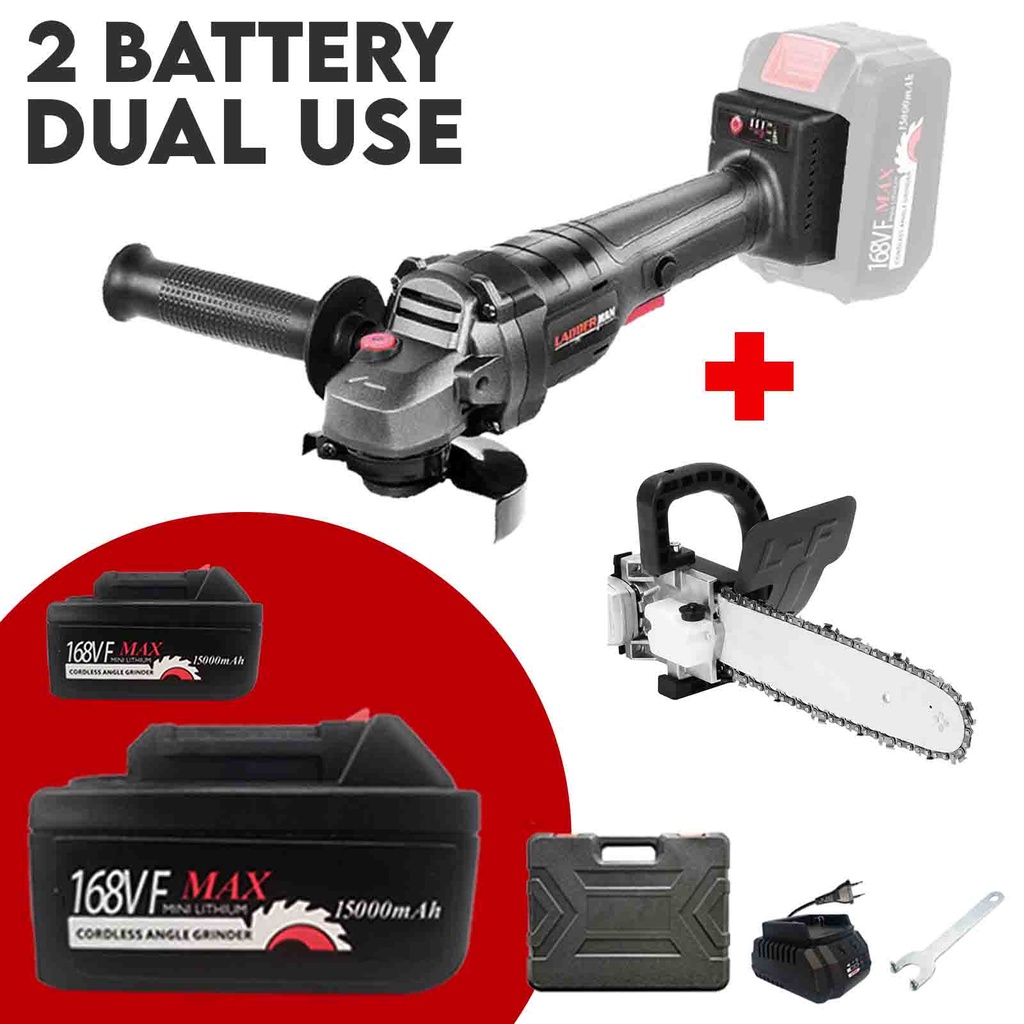 Fox / Ladderman Dual-Use Cordless Brushless 12 Chainsaw / Angle Grinder ...