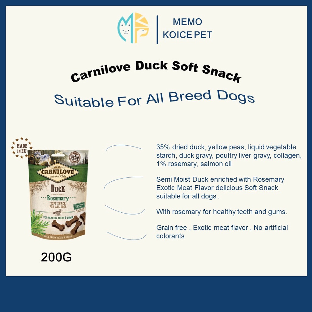 Carnilove Crunchy & Soft Dog Snack 200G (Dog Treats , Salmon, Lamb ...