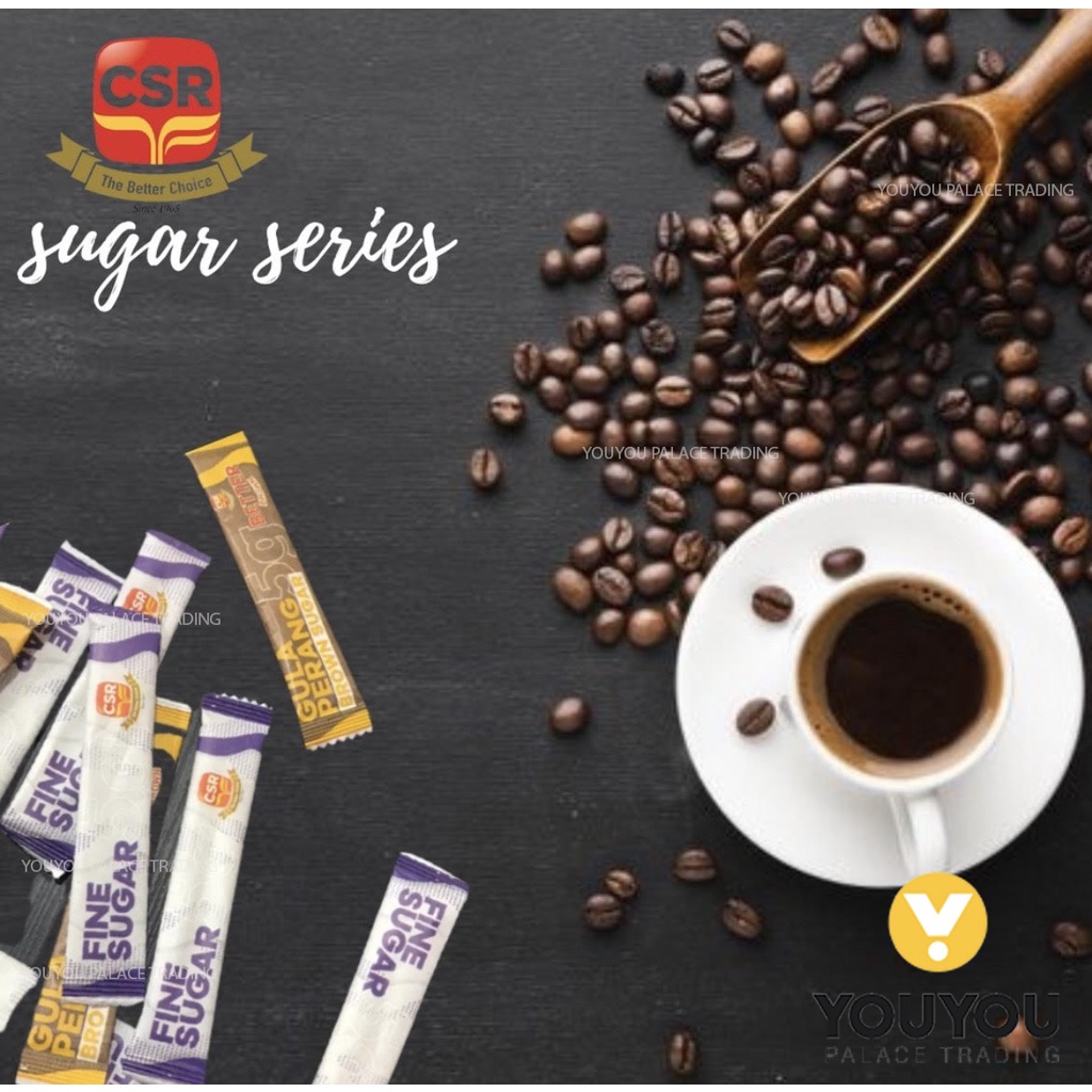 CSR Brown Sugar Sticks & White sugar Pack (250’sx5g)-(Hotel sugar stick ...