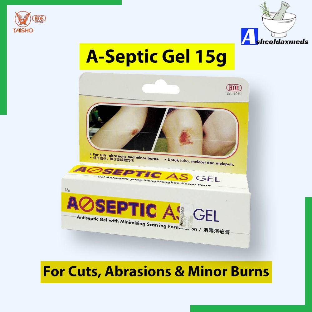 A-Septic Gel 15g (Antiseptic Gel for Cuts/ Burns) EXP02/2028 | Shopee ...