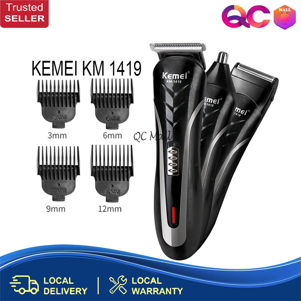 KEMEI KM-1419 KM 1419 / KM7055 /KM1407 / KM1506 Rechargeable Hair Clipper Wireless Electric ...
