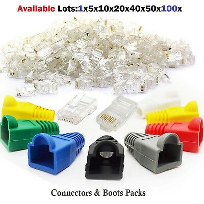 100Pcs RJ45 Rubber Boot /Modular Plug Cover / RJ45 End Cap (For Cat.5e ...