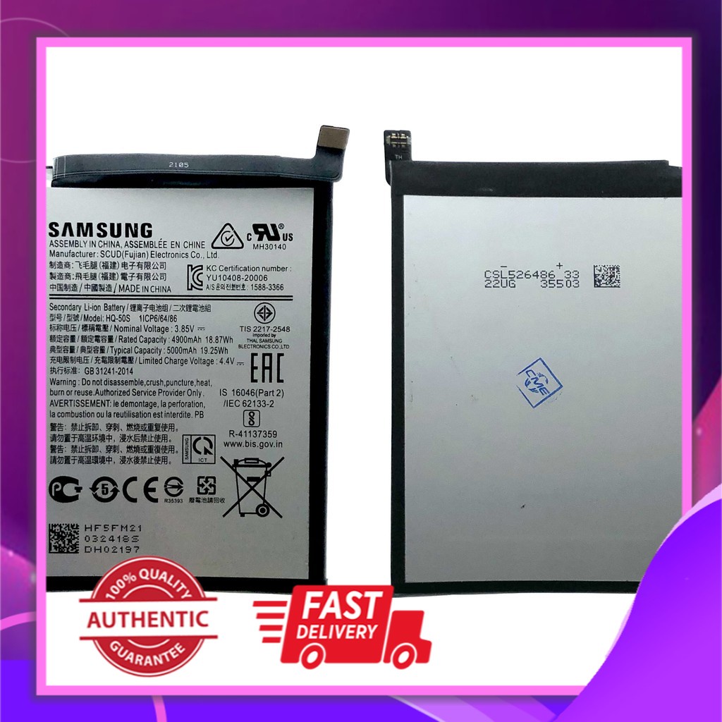 SAMSUNG A02S A266 A03S A22 5G HQ-50S BATTERY | Shopee Malaysia