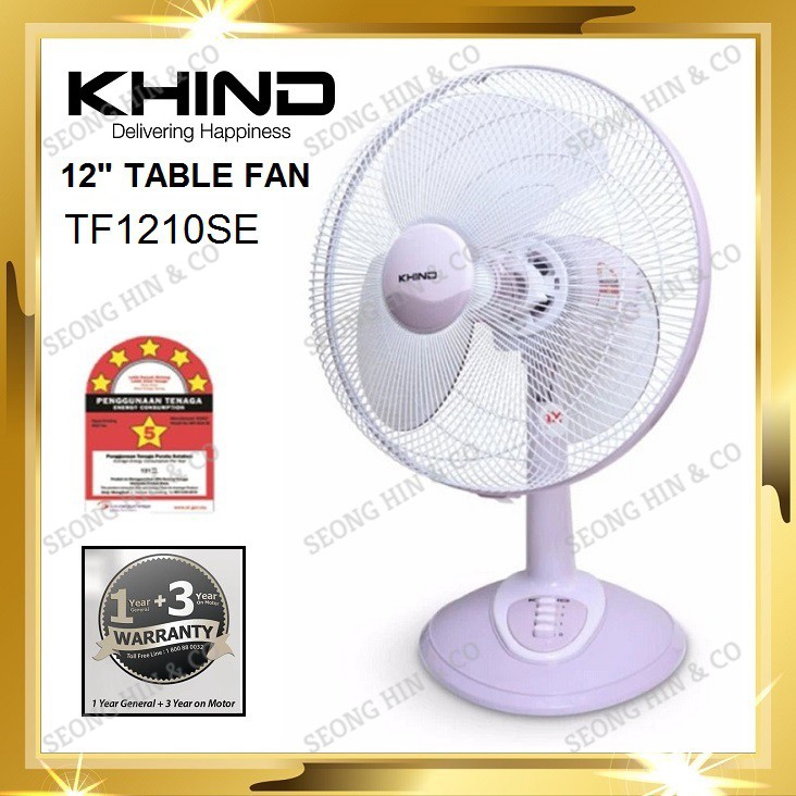 KHIND 12" Table Fan TF1210SE / 16" Table Fan TF1610SE Kipas Meja 16inch ...