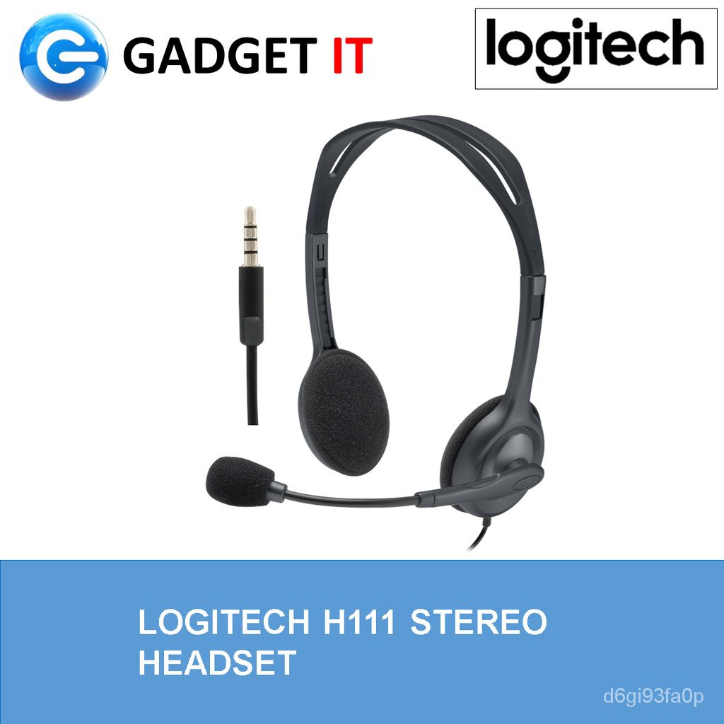 【READY STOCK)】LOGITECH H111 STEREO HEADSET WITH 3.5MM MULTI-DEVICE (981 ...