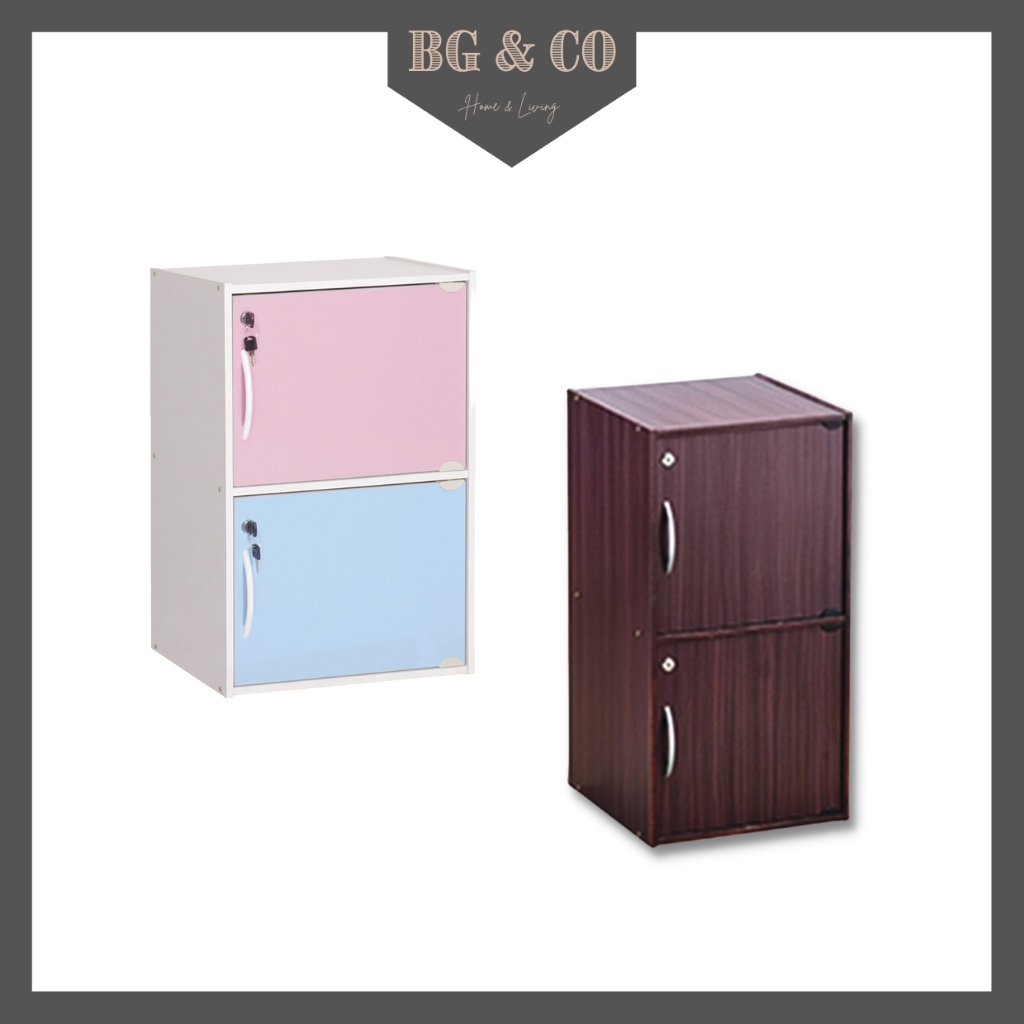 CAMY 2 Door Cabinet With Key Lock File Cabinet Locker Cabinet Wardrobe ...