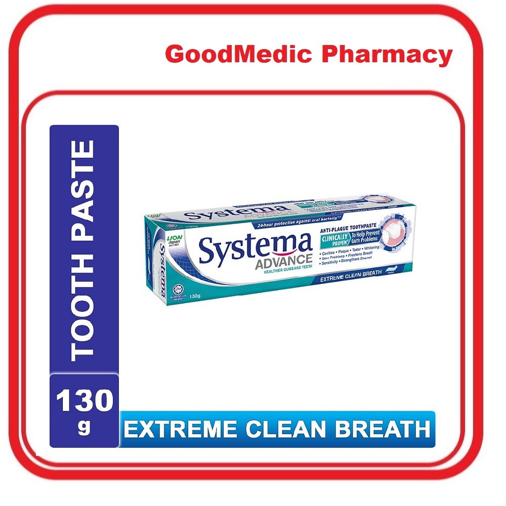 Systema Advance Anti-Plaque Toothpaste Extreme Clean Breath 130g (Exp ...