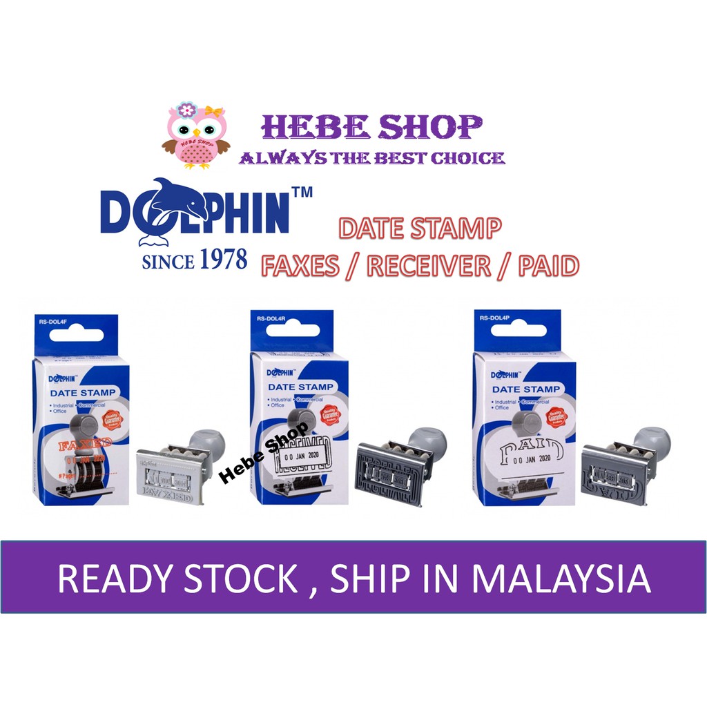 DATE STAMP - DOLPHIN PAID / FAXED / RECEIVED DATE STAMP CHOP QUALITY ...