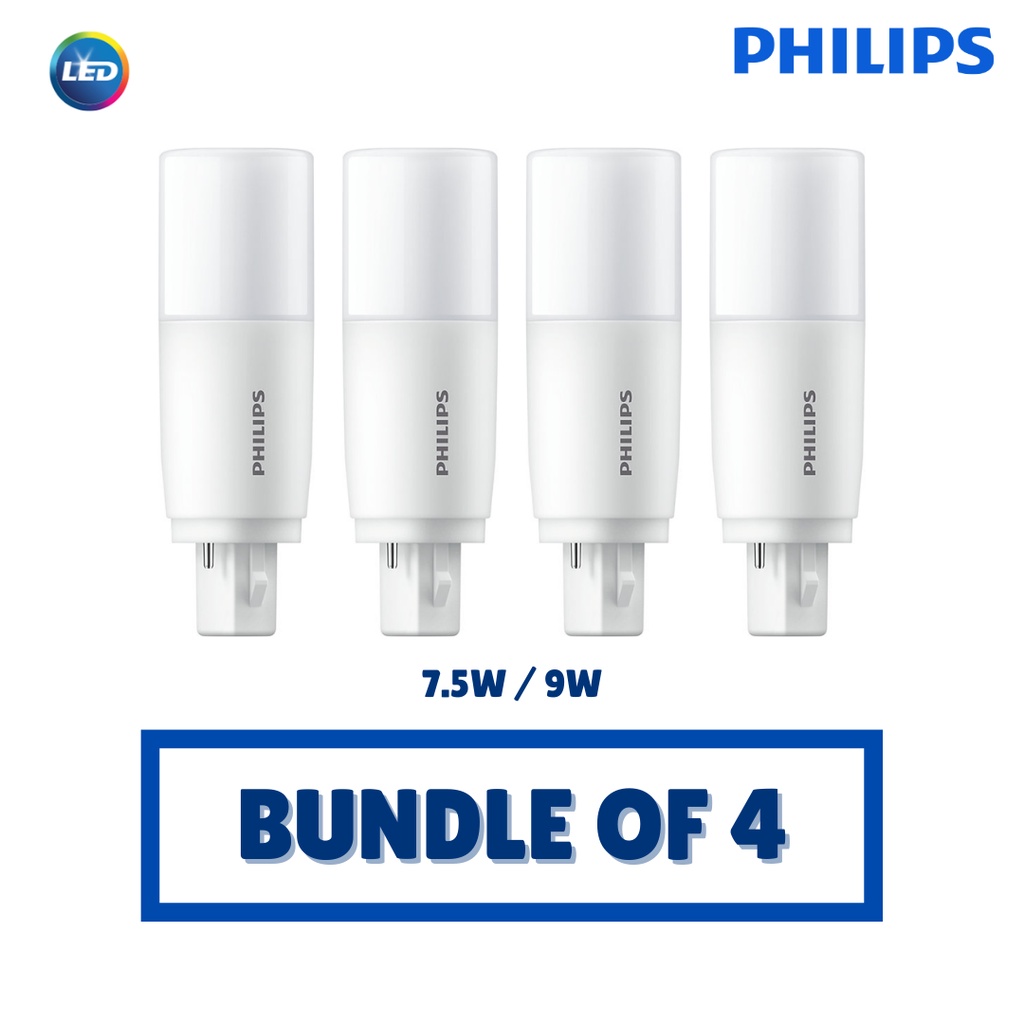 PHILIPS LED PLC 2 Pin Stick Bulb 7.5W 9W Warm White Cool White Cool Daylight G24D 830 840 865 ...