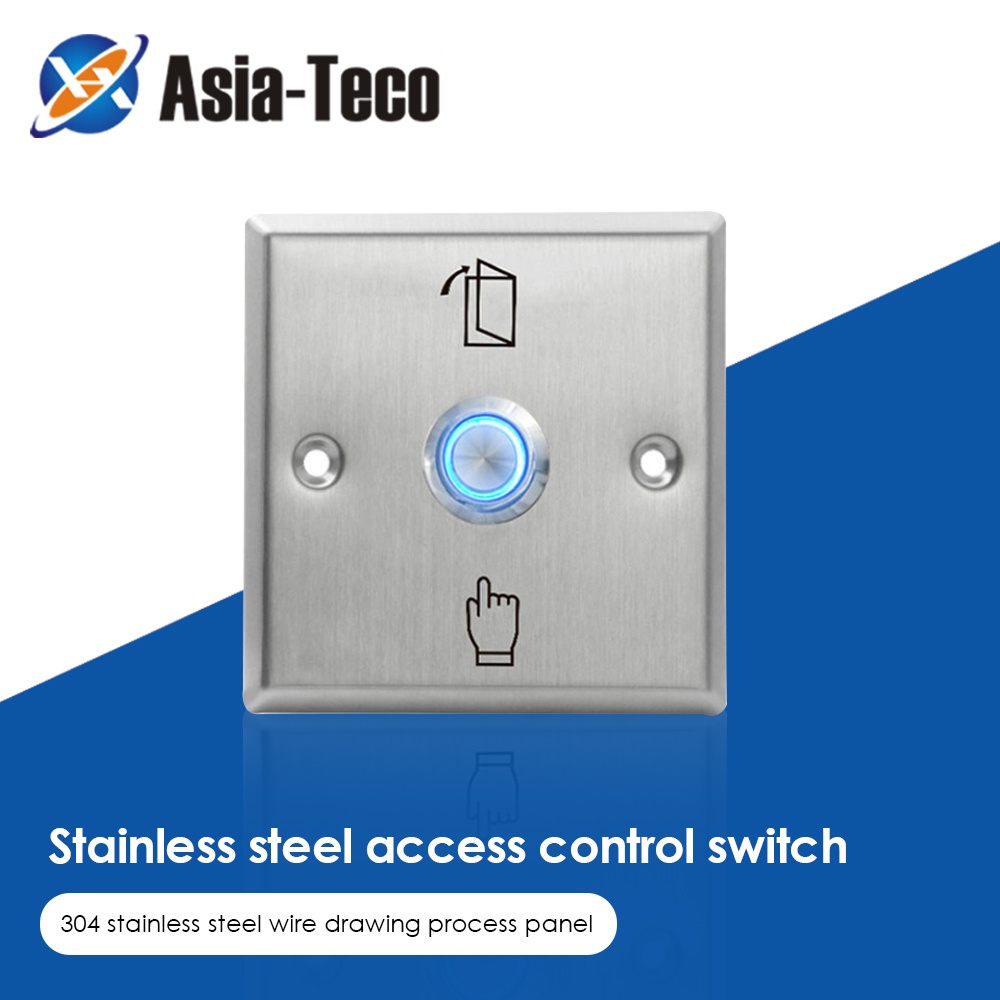NC/NO/COM Metal Stainless Door Exit Switch Release LED Light Push Button Access Control Lock ...