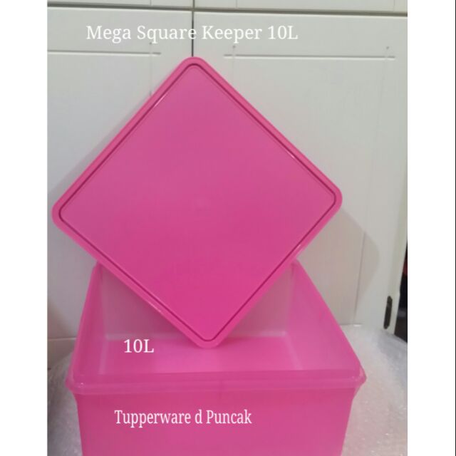 Tupperware Mega Square Keeper 10L- PINK | Shopee Malaysia