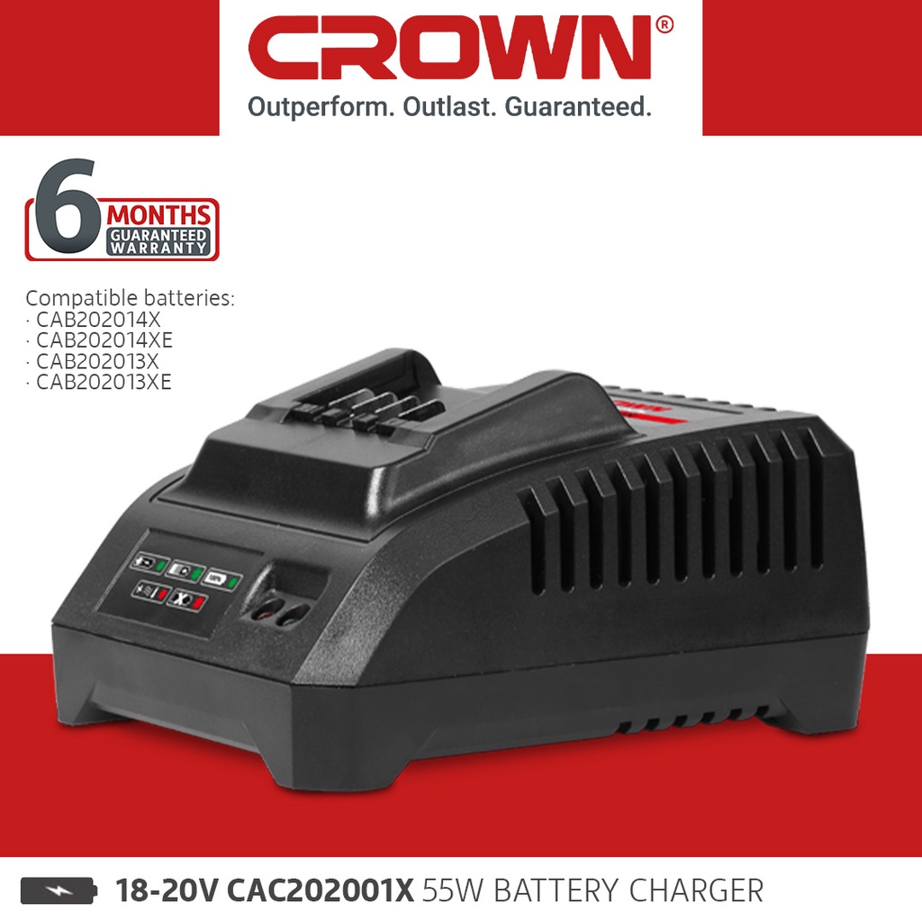 CROWN PROFFESIONAL CAC202001X Battery Charger 2AH | Shopee Malaysia