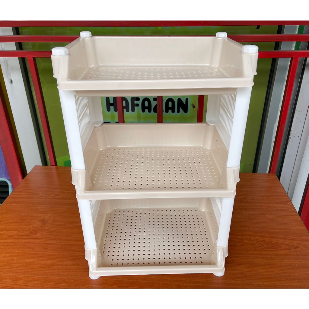 Bestware Heavy Duty 3 Tier Multi-Purpose plastic Rack / Stationary Rack ...