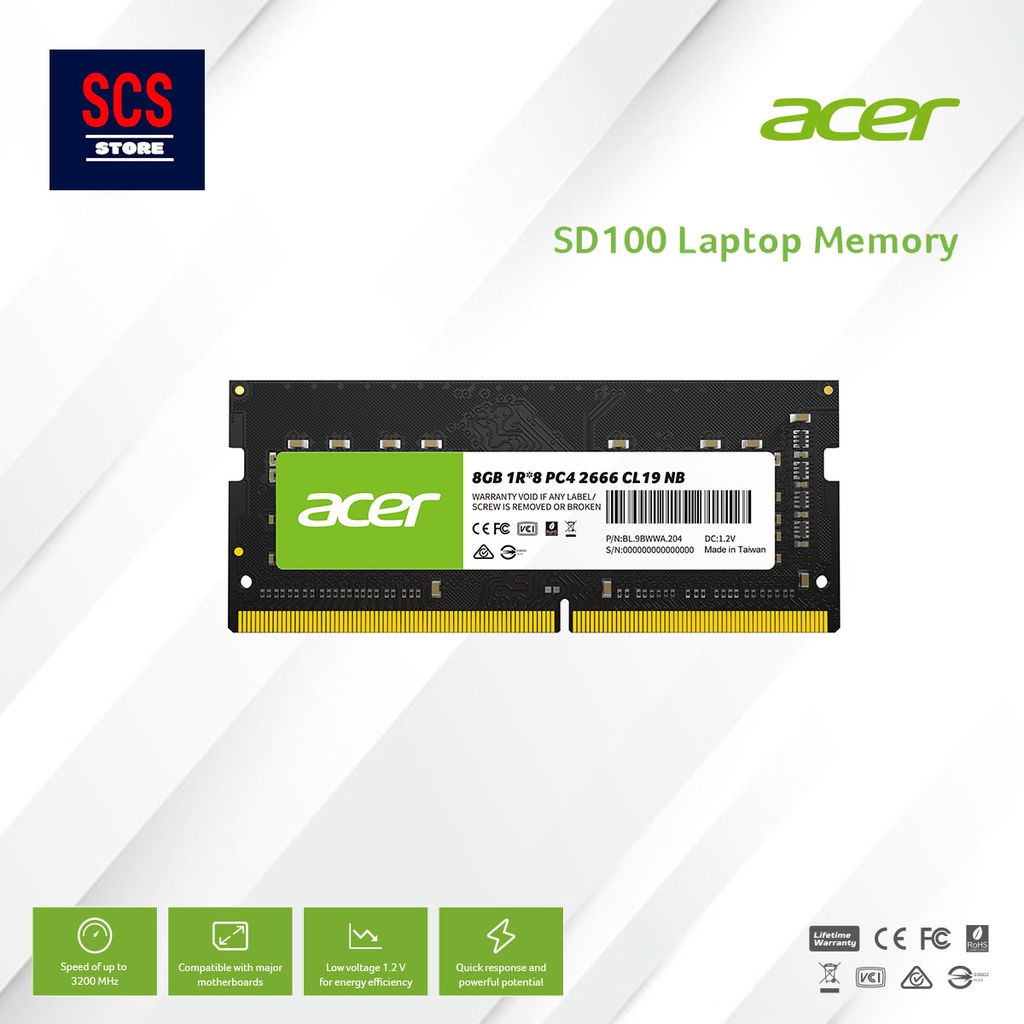 Acer SD100 8GB DDR4 modules Laptop DRAM | Shopee Malaysia