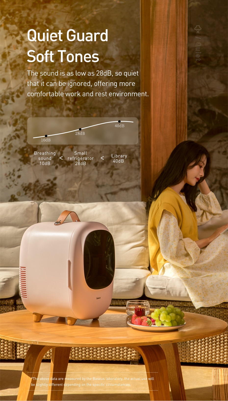 Baseus Mini Fridge 8L Portable Cooler Heating and Cooling Makeup Fridge ...