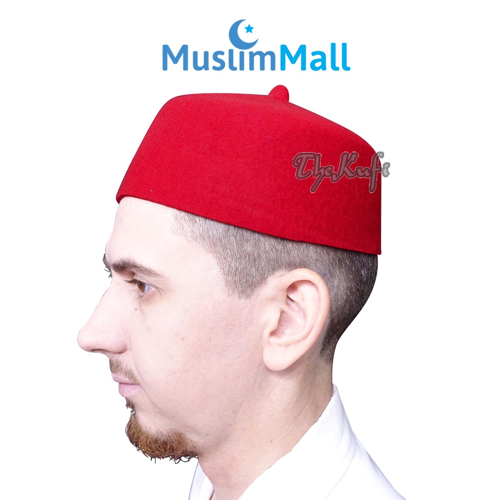 TheKufi Peci Tarbus Felt Wool Moroccan Black - Tarbus Fez Kufi | Shopee ...