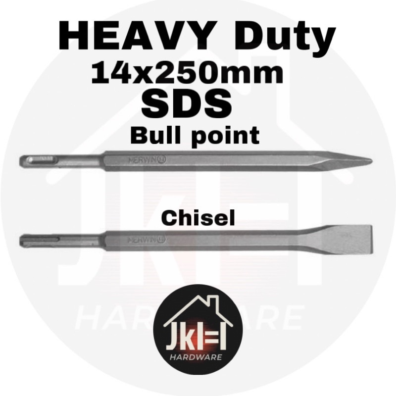 HEAVY DUTY 14x250mm SDS bull point /chisel for rotary hammer 打机钻嘴/ 打机钻针 ...