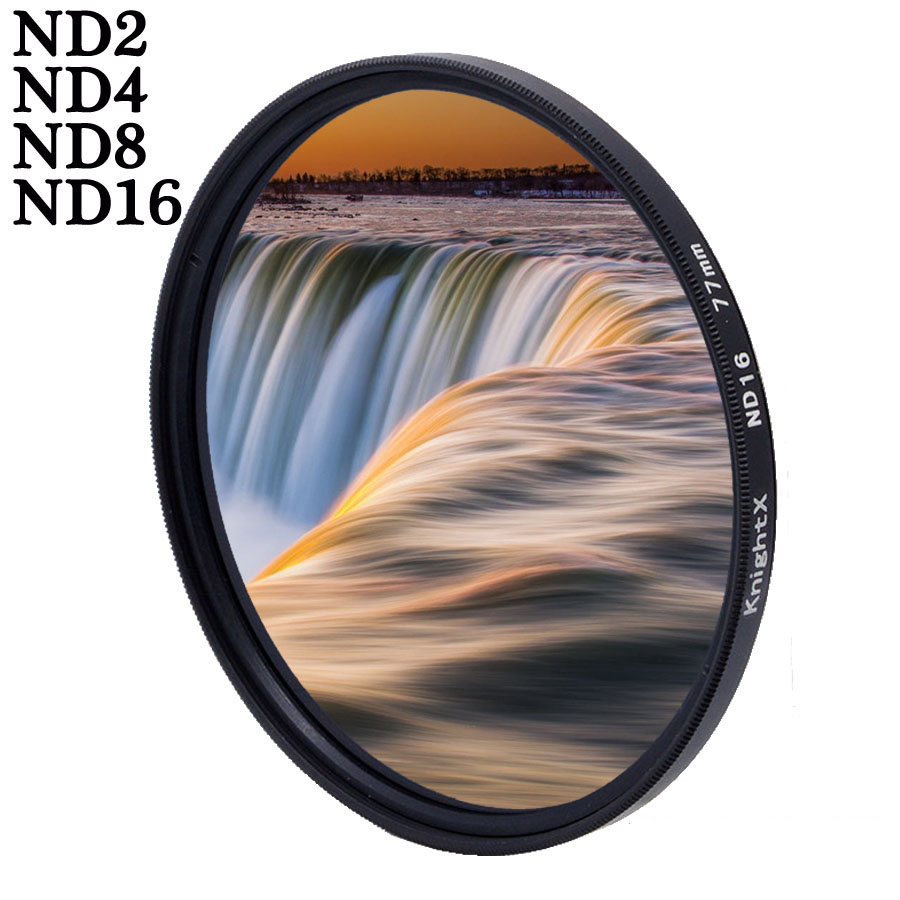 KnightX ND ND2 ND4 ND8 ND16 Neutral Density Camera Lens Filter color 49mm 52mm 55mm 58mm ...