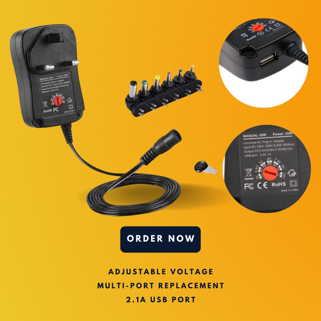 Universal ACDC Adaptor AC to DC Power Supply Adapter Voltage Converter ...