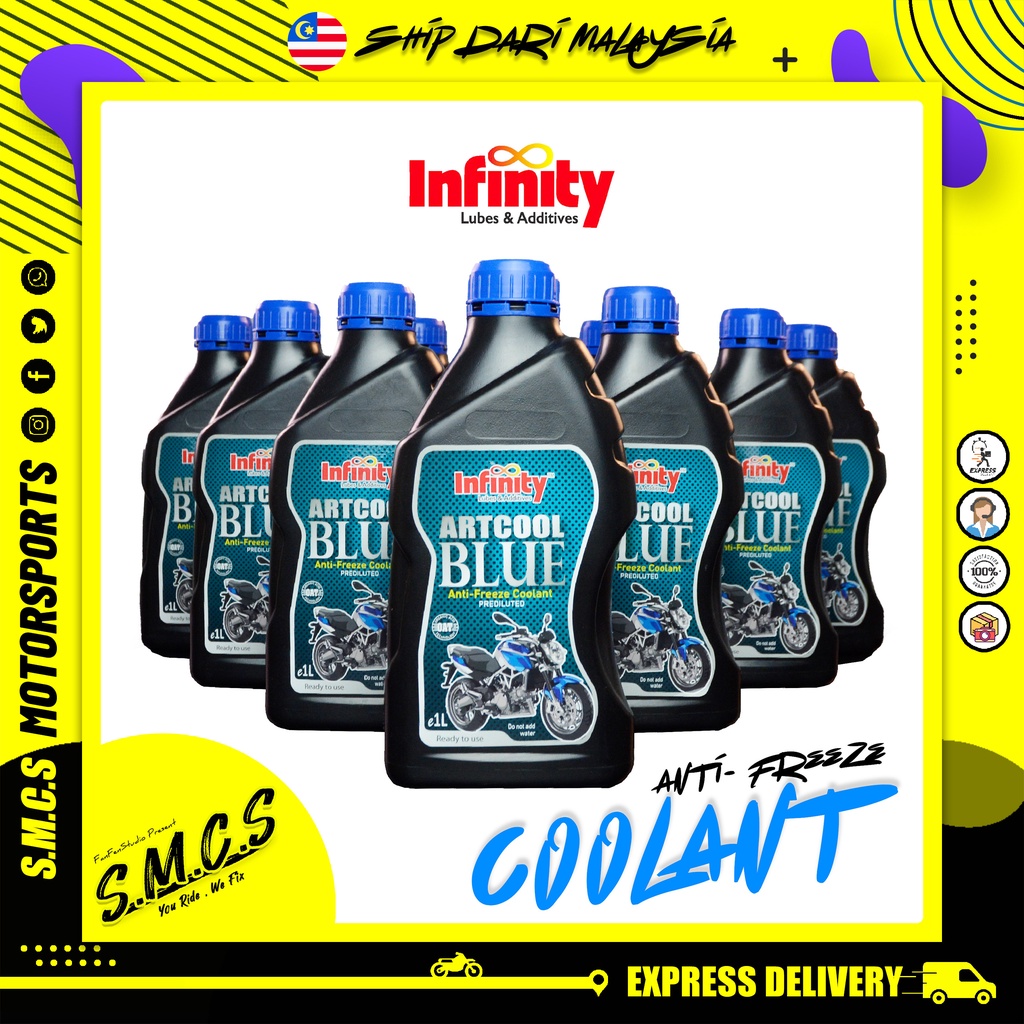 INFINITY Artcool Blue Anti Freeze Coolant 1L- Blue Car Motorcycle ...