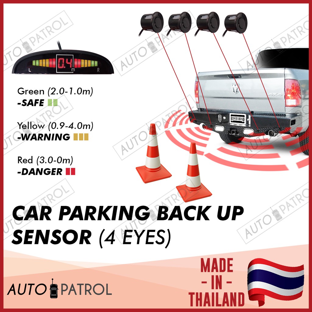 Car Parking Back Up Sensor Radar System (4 Eyes) | Shopee Malaysia