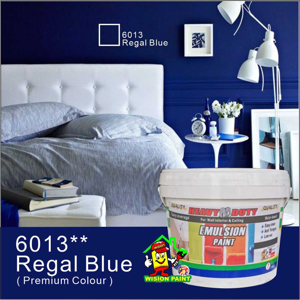 🔥 HLM6013 ** REGAL BLUE 🔥 7L Heavy Duty Emulsion paint / wision paint ...