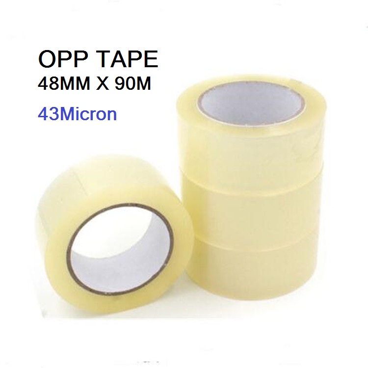 OPP TAPE 48mm x 90M x 43micron opp tape/ plain opp tape/ clear opp tape ...