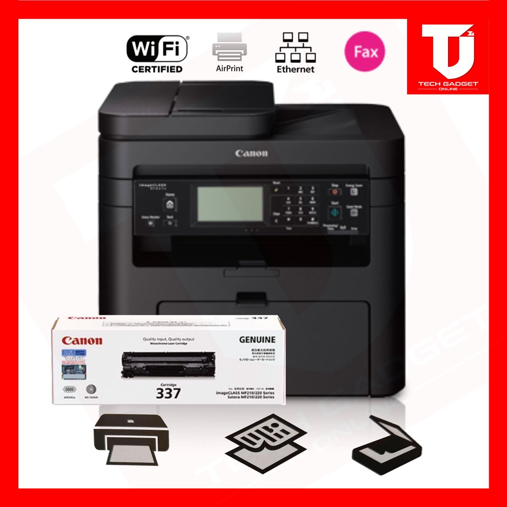 [TOP PICK] Canon MF237w imageCLASS AIO All-in-One (Print Copy Scan Fax) with wireless ...