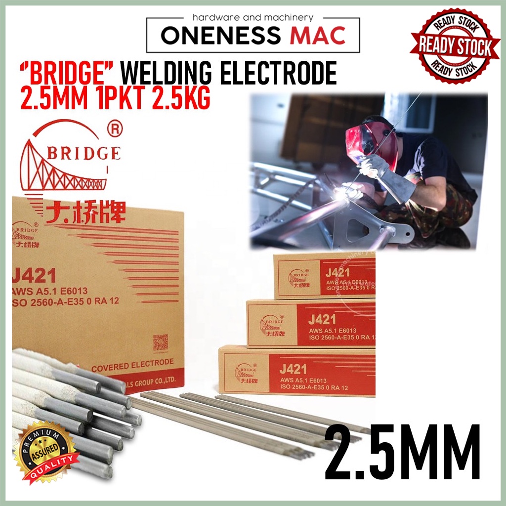 BRIDGE WELDING ELECTRODE -2.5MM -12# -1 PKT = 2.5KG | Shopee Malaysia