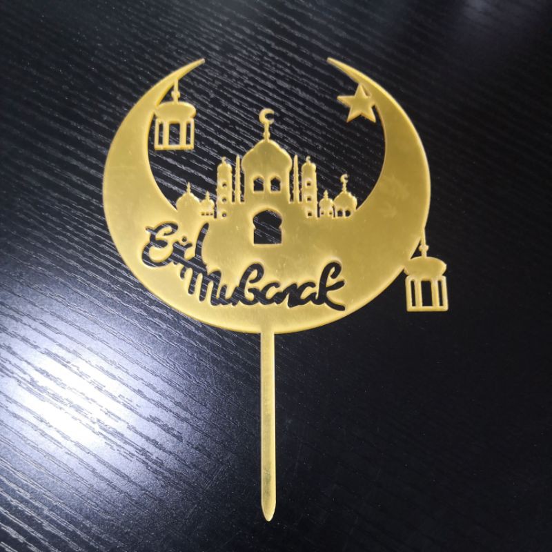Selamat hari raya cake topper acrylic raya kek topper | Shopee Malaysia