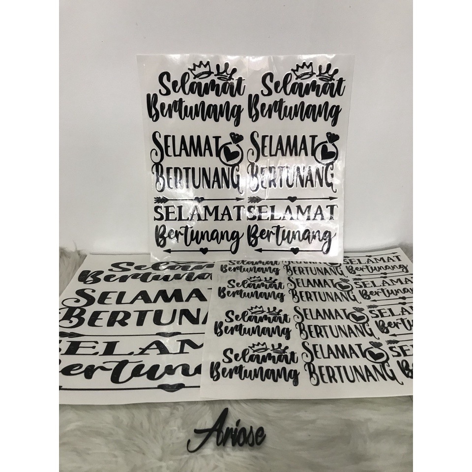 [Murah Berkualiti] 1PCS SELAMAT BERTUNANG Sticker Balloon Size Minimum ...