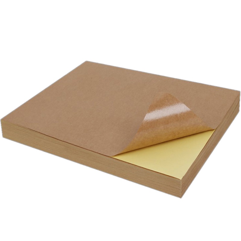 A4 PRINTABLE BROWN KRAFT STICKER 100 SHEETS / A4 KERTAS PELEKAT COKLAT ...