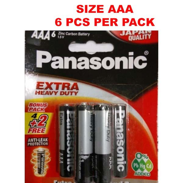 Panasonic Heavy Duty Battery AAA (Six Units Per Pack) | Shopee Malaysia