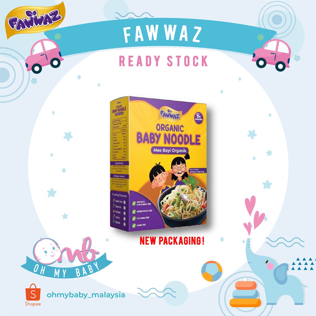 [READY STOCK] FAWWAZ - MIX ORGANIC BABY NOODLE / MEE ORGANIK BAYI 200g ...