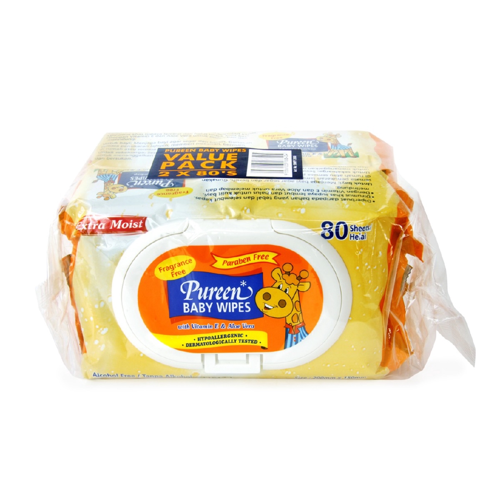 PUREEN Baby Wipes Fragrance (2 Pcs X 80's) | Shopee Malaysia