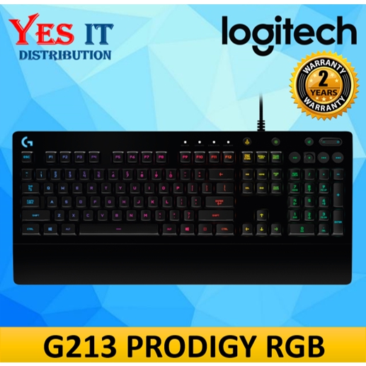 LOGITECH G213 PRODIGY RGB GAMING KEYBOARD with RGB LIGHTING | Shopee ...