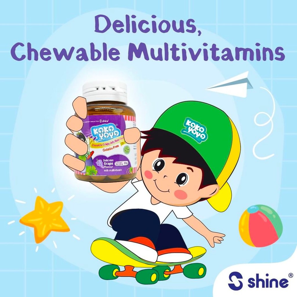 Kokoyoyo Chewable Multivitamin Candy [EXP: 4/2023] 80g (Grape/Orange ...