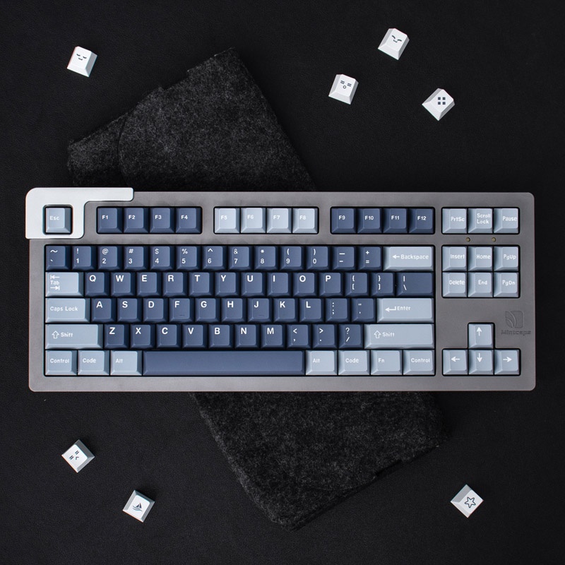 Fish 174 Keys Double Shot Blue Keycap Cherry Profile Keycaps For ...