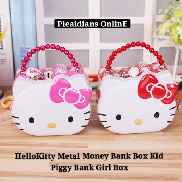 HOMIEE Hello Kitty Cute Piggy Bank Money Storage Box Kid Coin Bank Girl ...